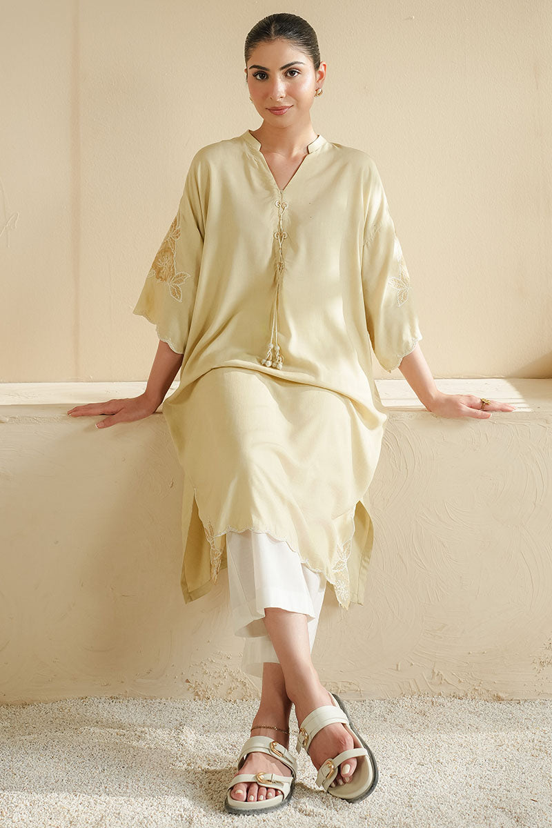 Cross Stitch | Basic Pret | Tropical Muse Dyed Lawn Shirt - House of Maryam