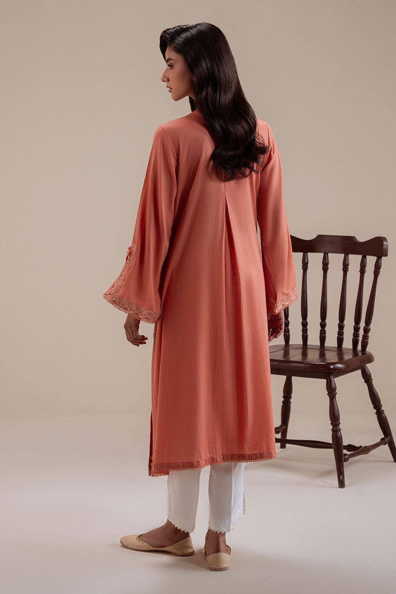 Cross Stitch | Basic Pret | Caramel Glow Dyed Lawn Shirt - House of Maryam