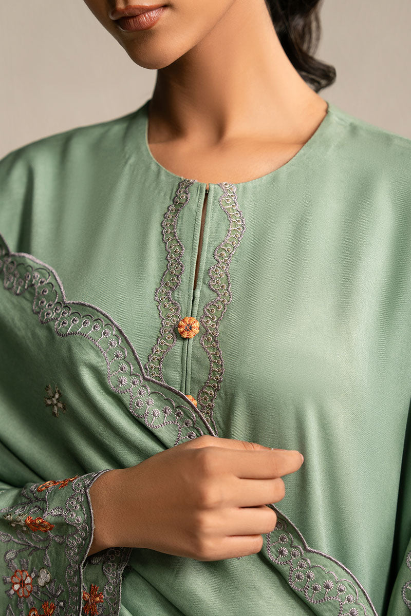 Cross Stitch | Exclusive Pret | Ash Moss-3PC (Shirt, Trouser & Dupatta ...