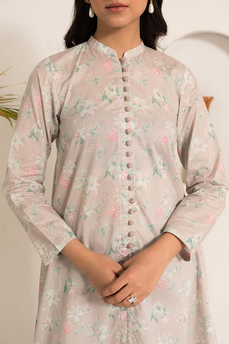 Cross Stitch | Basic Pret | Floral Ash-2PC (Shirt & Trouser) - House of ...